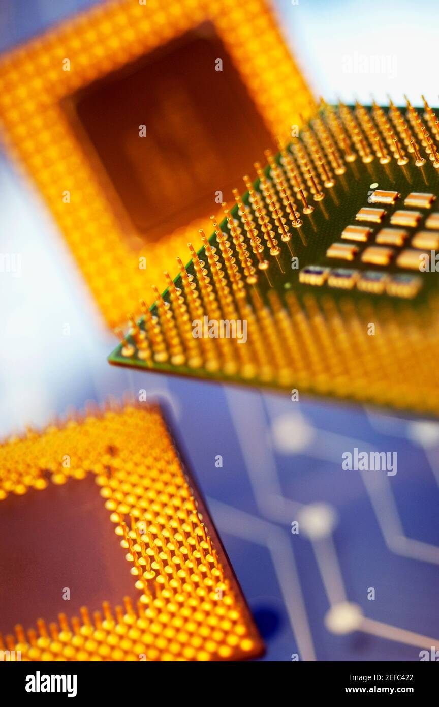 Close-up of a computer chip Stock Photo - Alamy