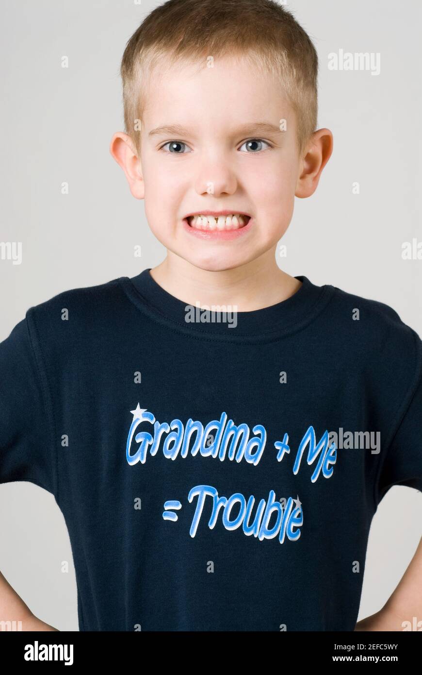Child clenching teeth hi-res stock photography and images - Alamy