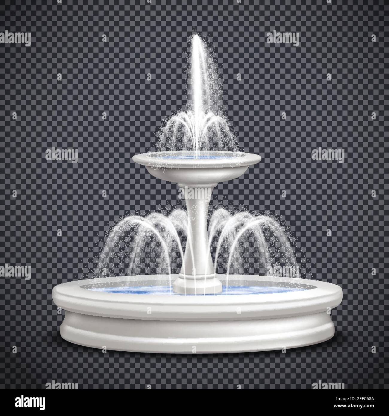 White and colored water fountain Stock Vector Images - Alamy