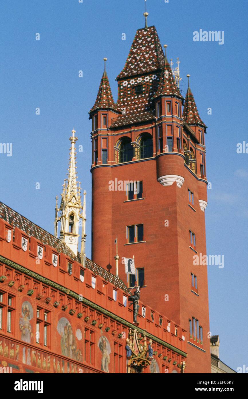 Low angle view of a tower in a city, Basel, Switzerland Stock Photo - Alamy