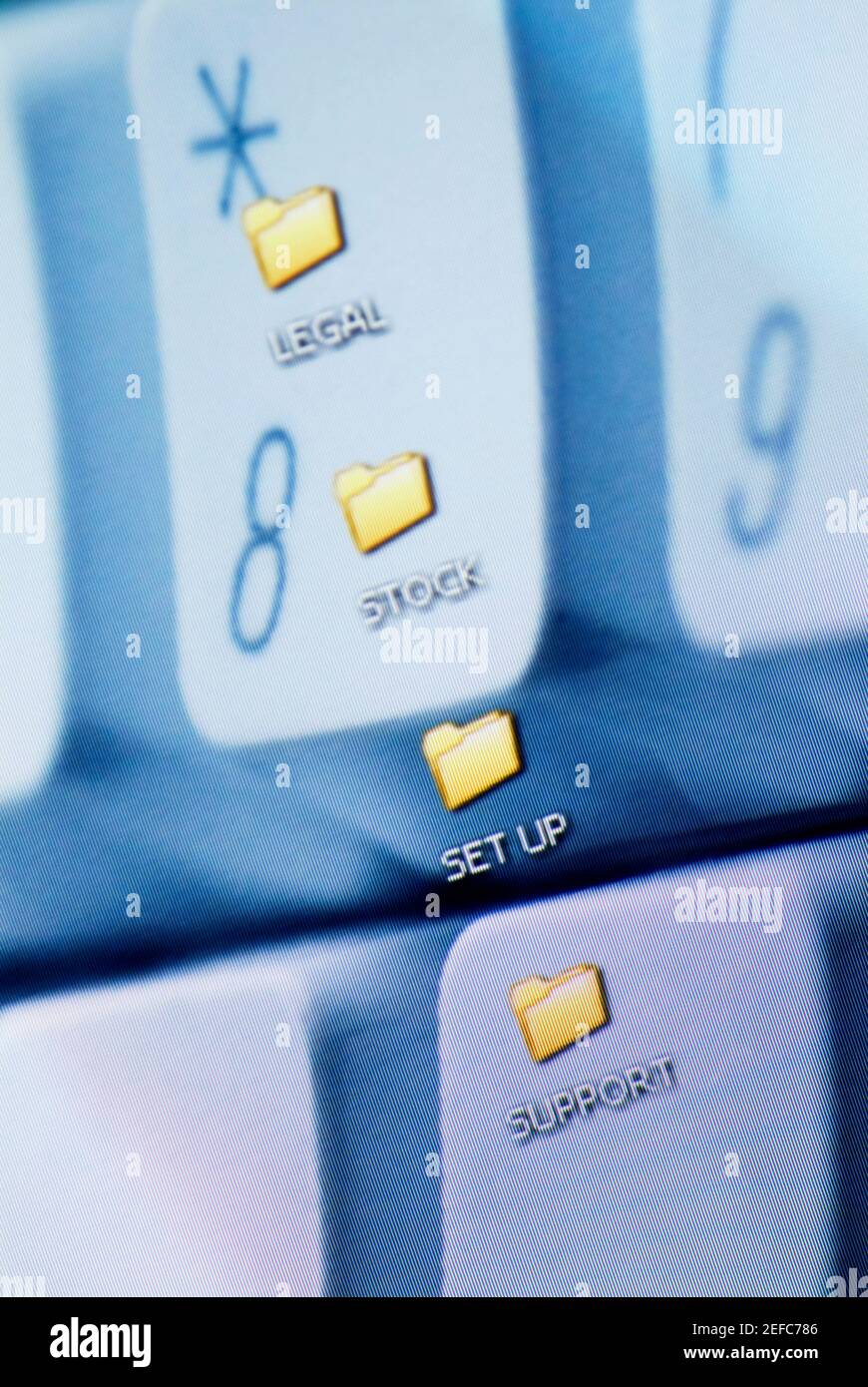 Close-up of computer icons on a visual screen Stock Photo - Alamy