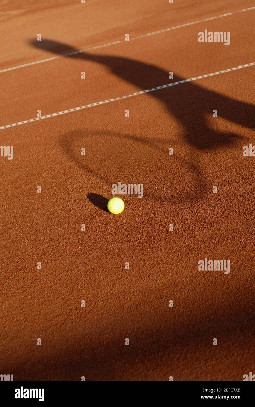 High angle view of a tennis ball on a tennis court Stock Photo - Alamy