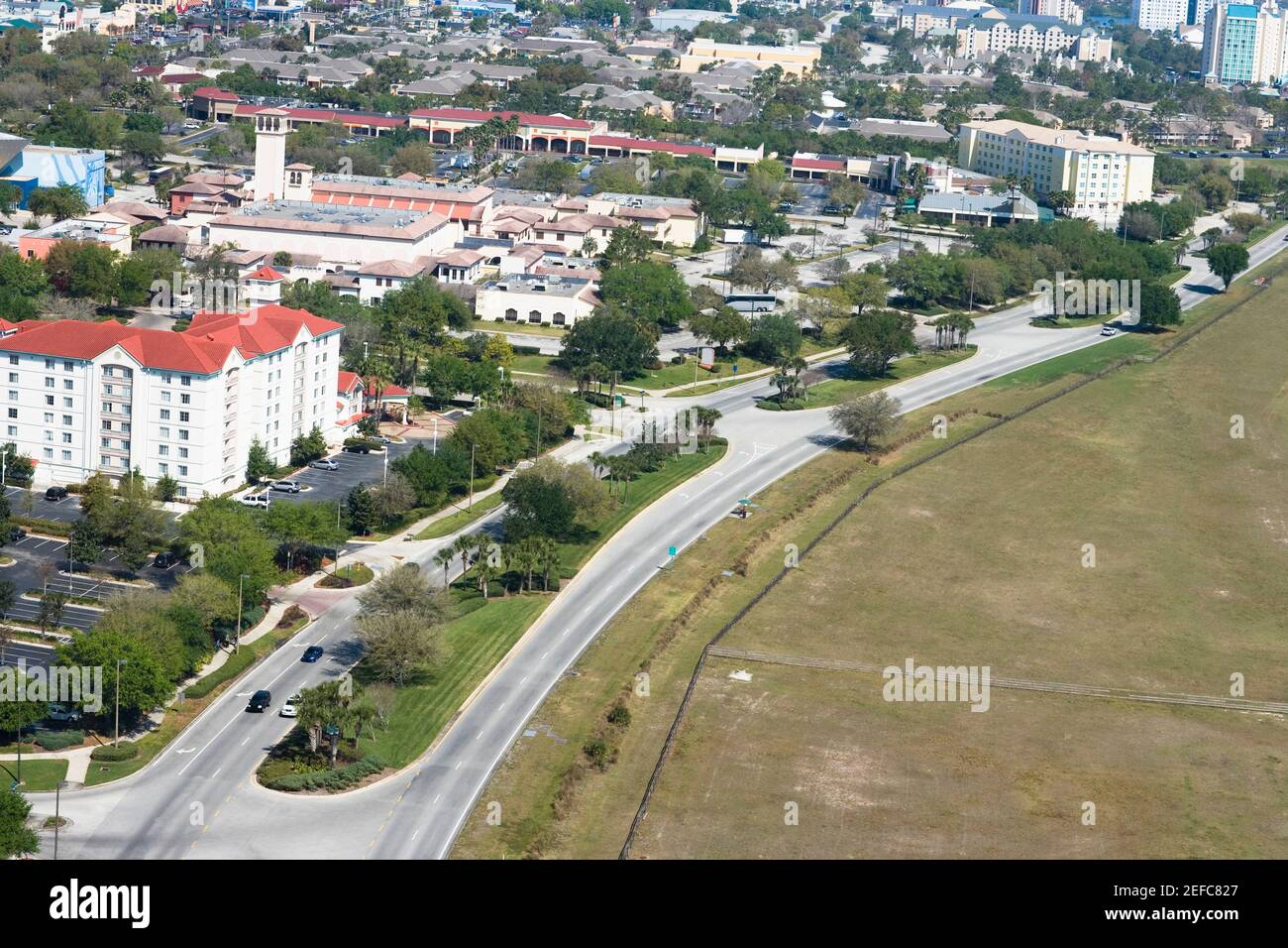 Aerial view of buildings in a city, Orlando, Florida, USA Stock Photo ...