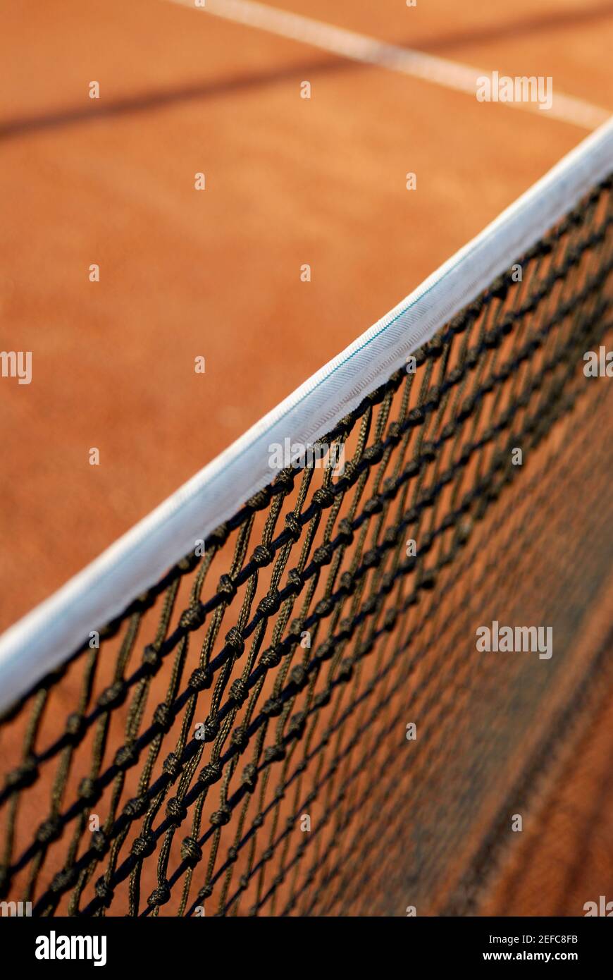 High angle view of a tennis net on a tennis court Stock Photo - Alamy