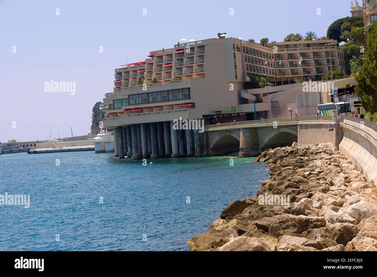 Buildings at the waterfront, Monte Carlo, Monaco Stock Photo - Alamy