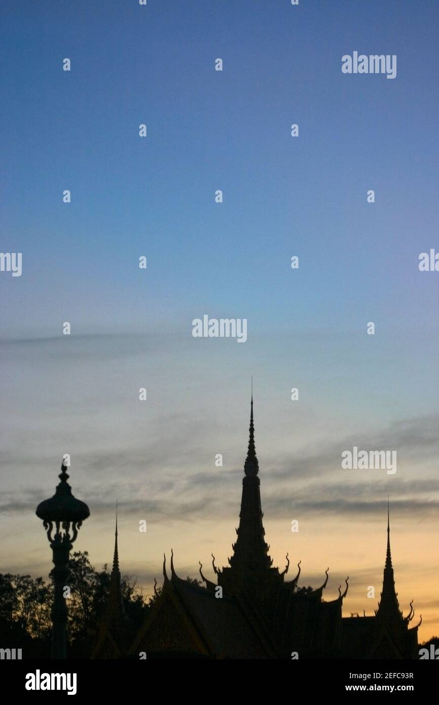 High section view of a palace, Royal Palace, Phnom Penh, Cambodia Stock ...