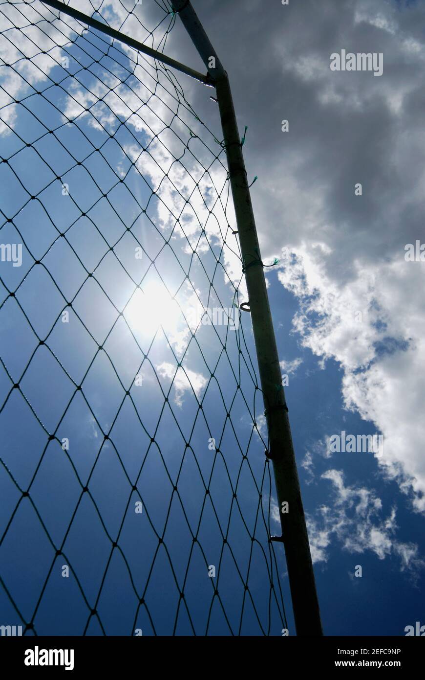 Low angle view of a goal post Stock Photo - Alamy