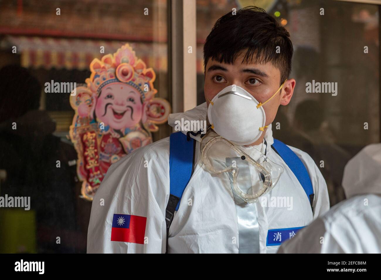 Taoyuan, Taiwan. 1st Feb, 2021. A soldier is seen dressed in a ...