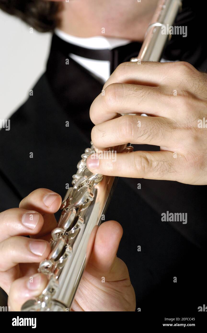 Playing flute close up hi-res stock photography and images - Alamy