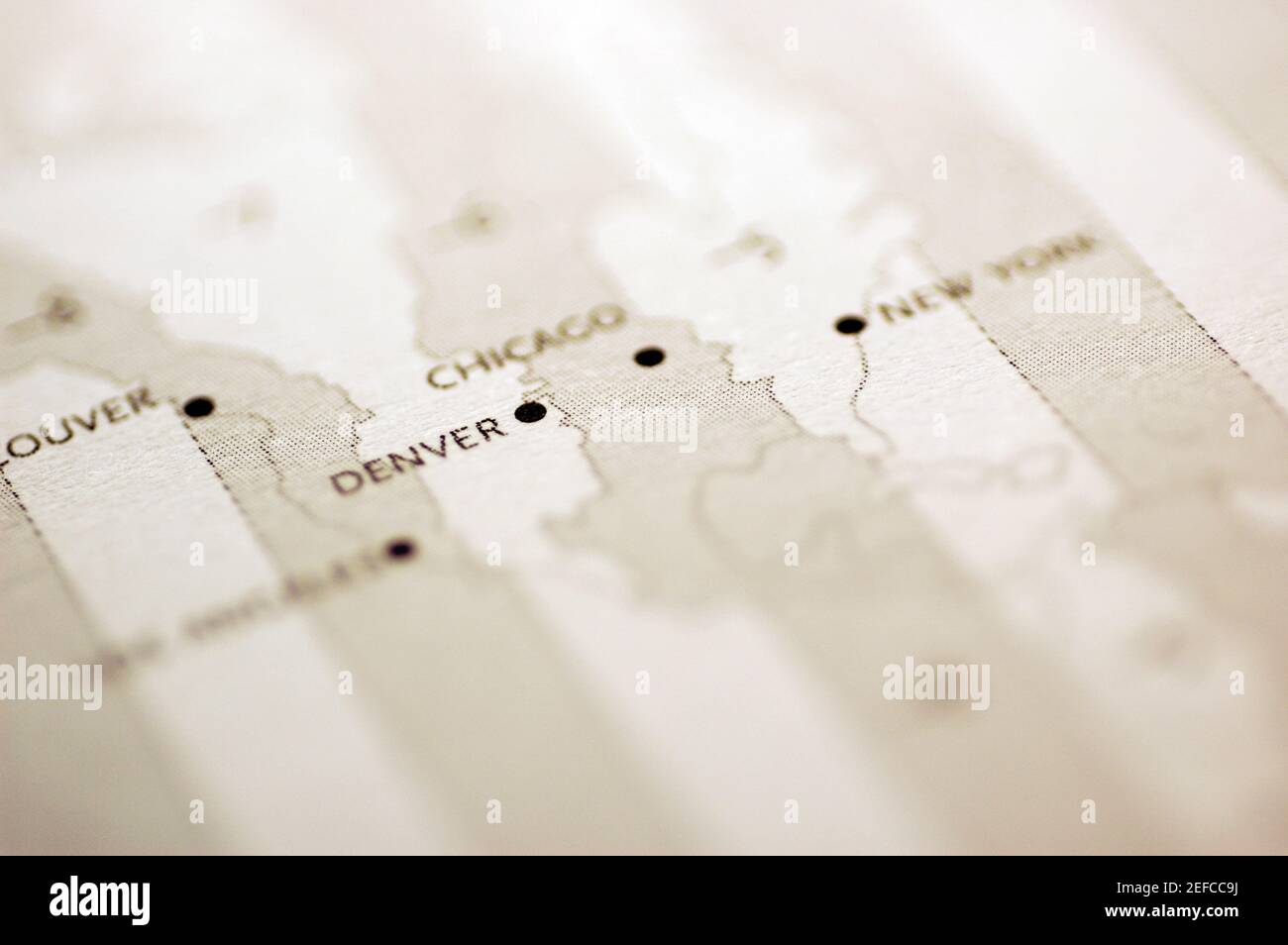 Chicago map close up hi-res stock photography and images - Alamy