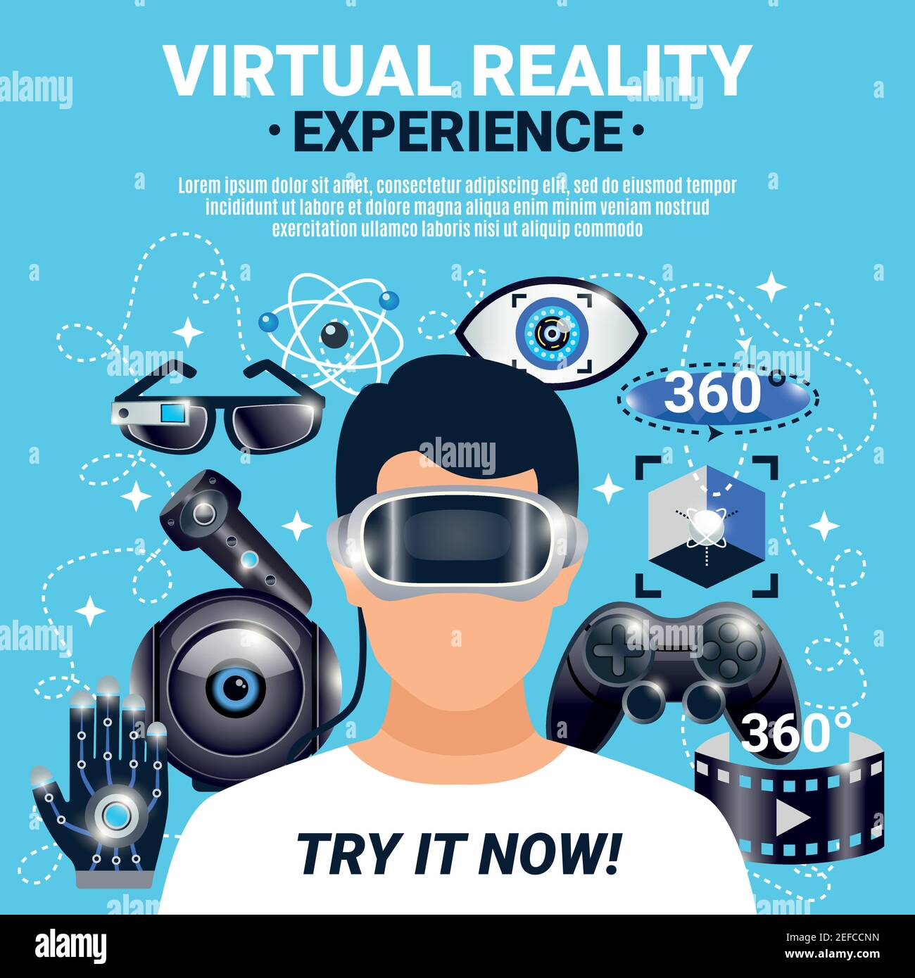 Virtual reality visualization Stock Vector Images - Alamy