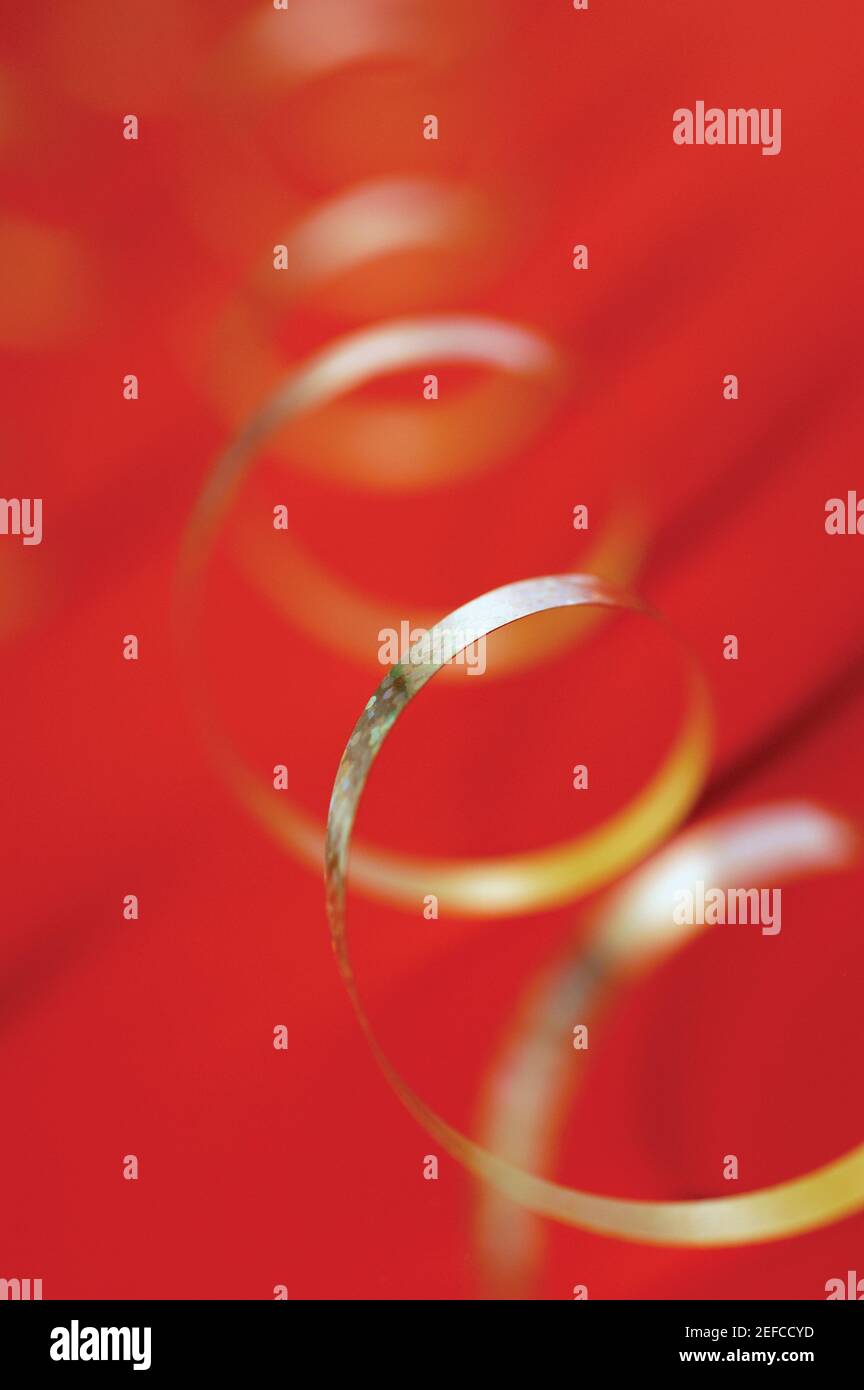 Close-up of spiral golden string Stock Photo - Alamy