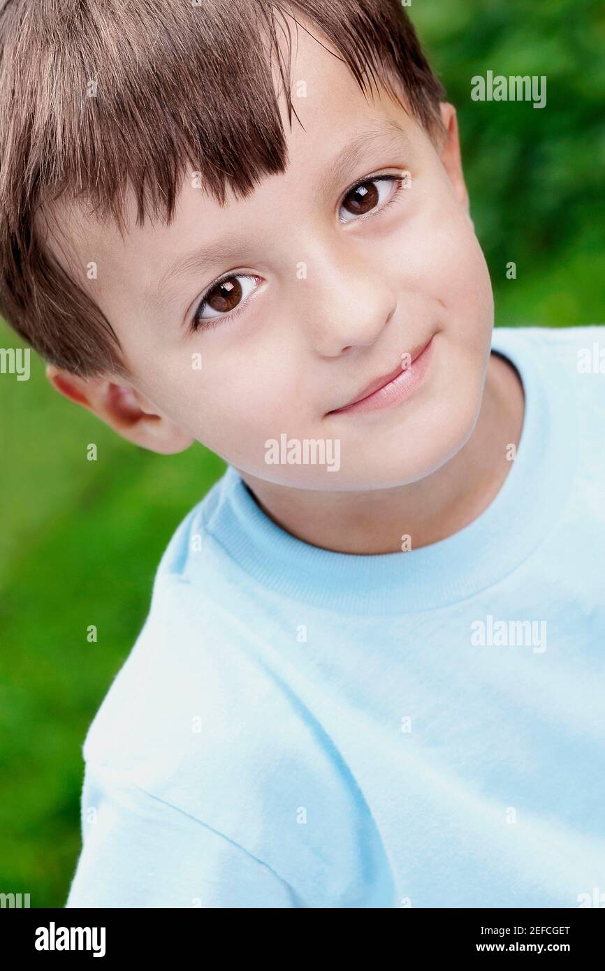 Portrait of a boy smiling Stock Photo - Alamy