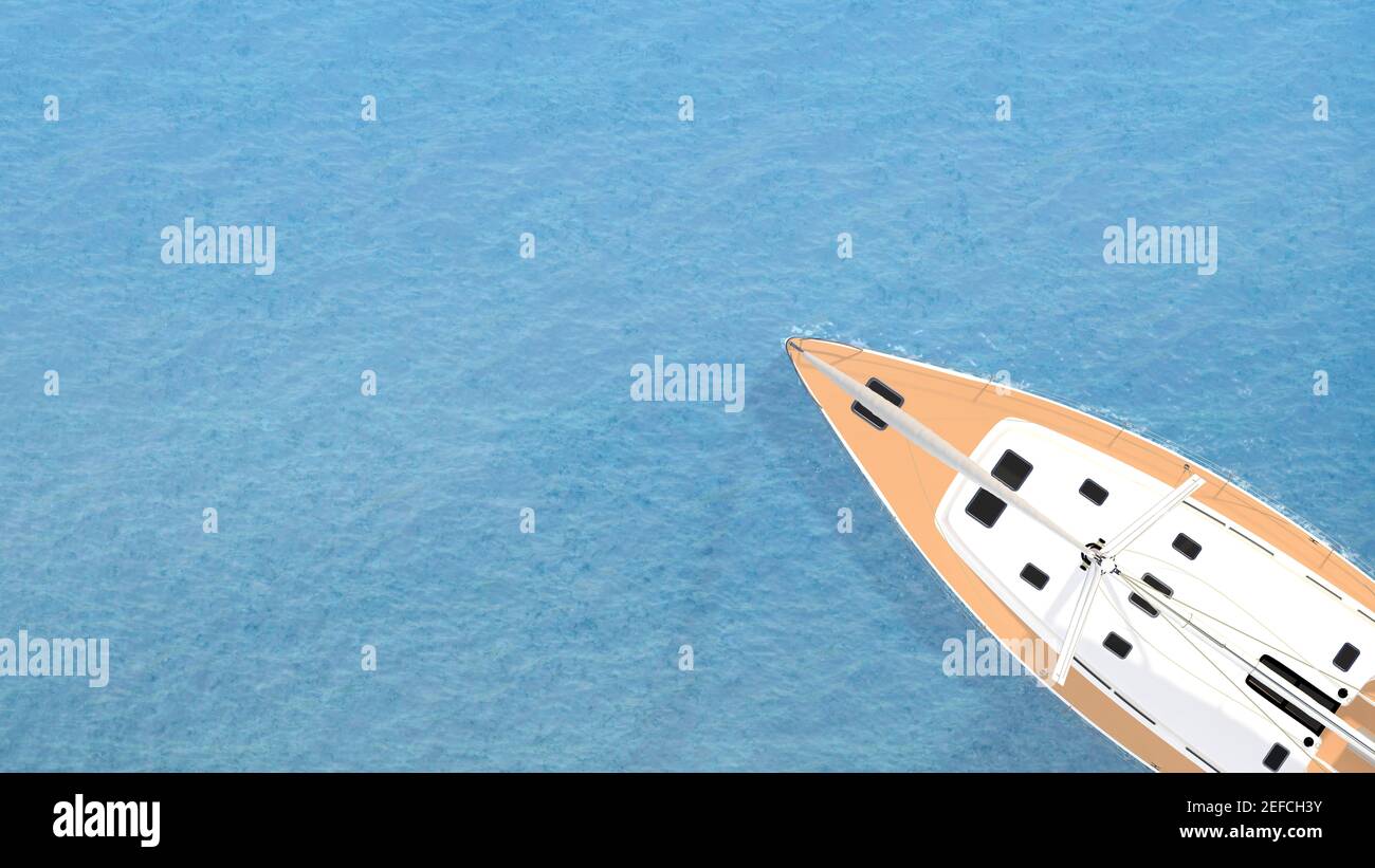 Yacht top view hi-res stock photography and images - Alamy