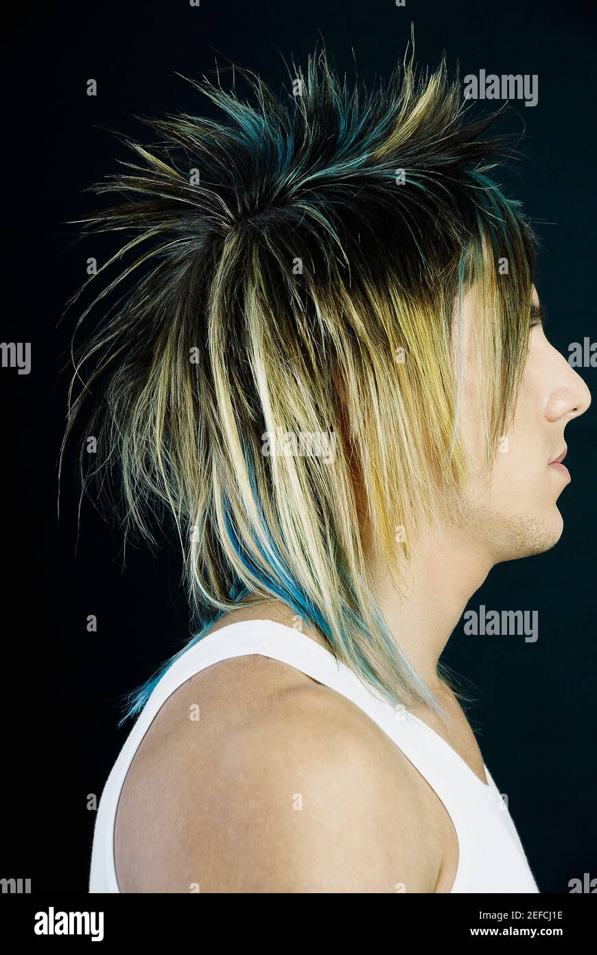 Side profile of a young man Stock Photo - Alamy