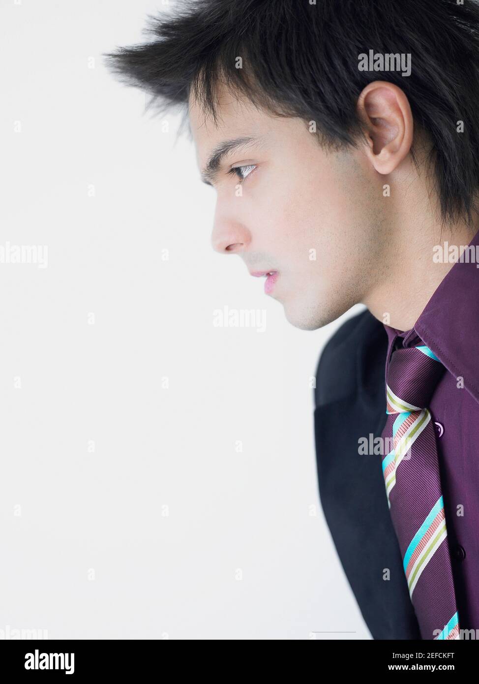 Side profile of a businessman looking serious Stock Photo - Alamy