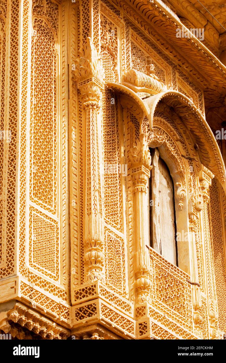 Low angle view of an arched window, Jaisalmer, Rajasthan, India Stock ...