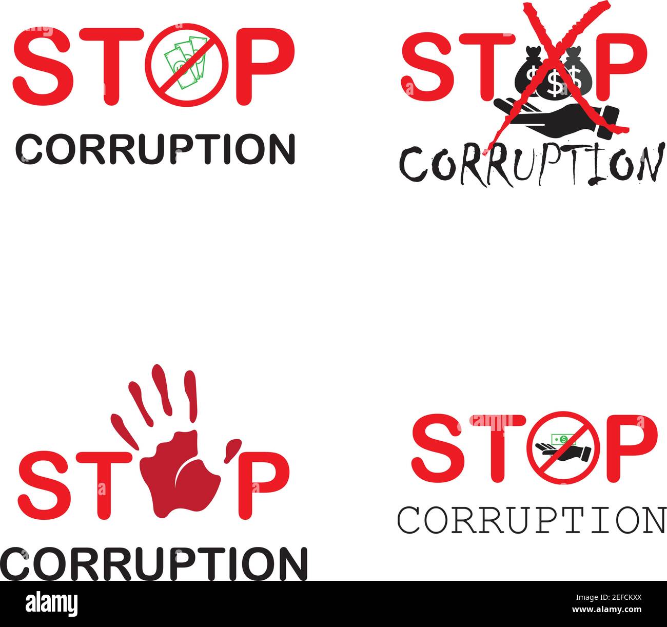 Stop Corruption and International Anti-Corruption Day Stock Vector ...
