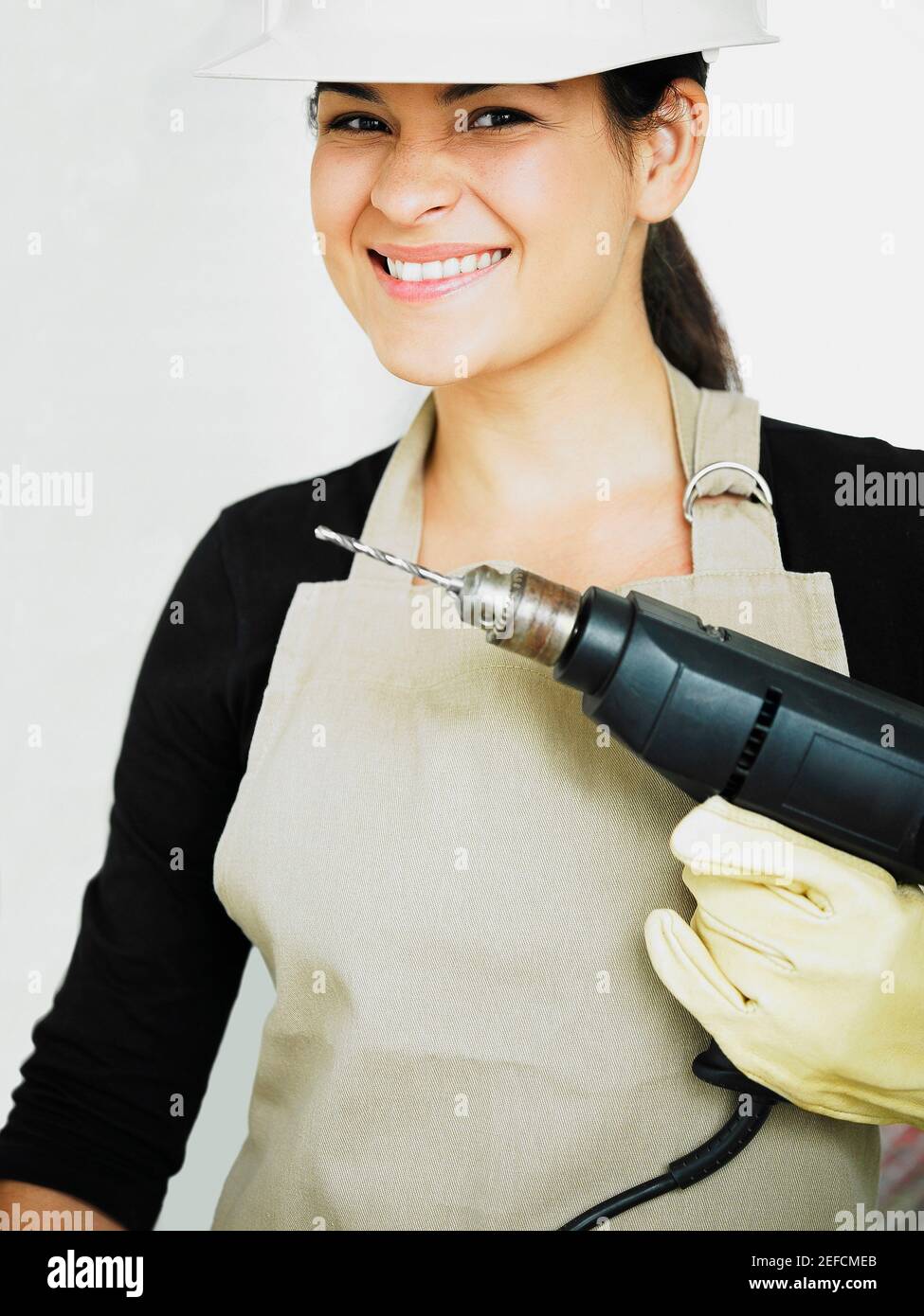Portrait young woman drill hi-res stock photography and images - Alamy