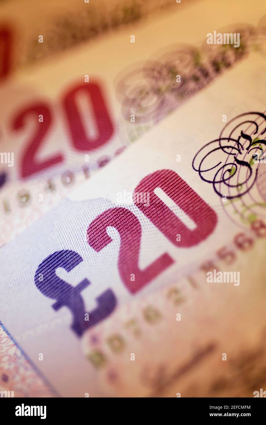 British 20 pound banknote bill hi-res stock photography and images - Alamy