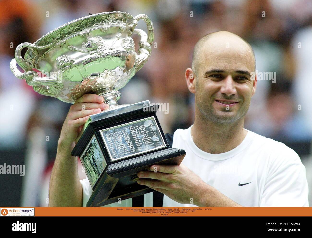 Andre agassi celebrates winning the australian open High Resolution ...