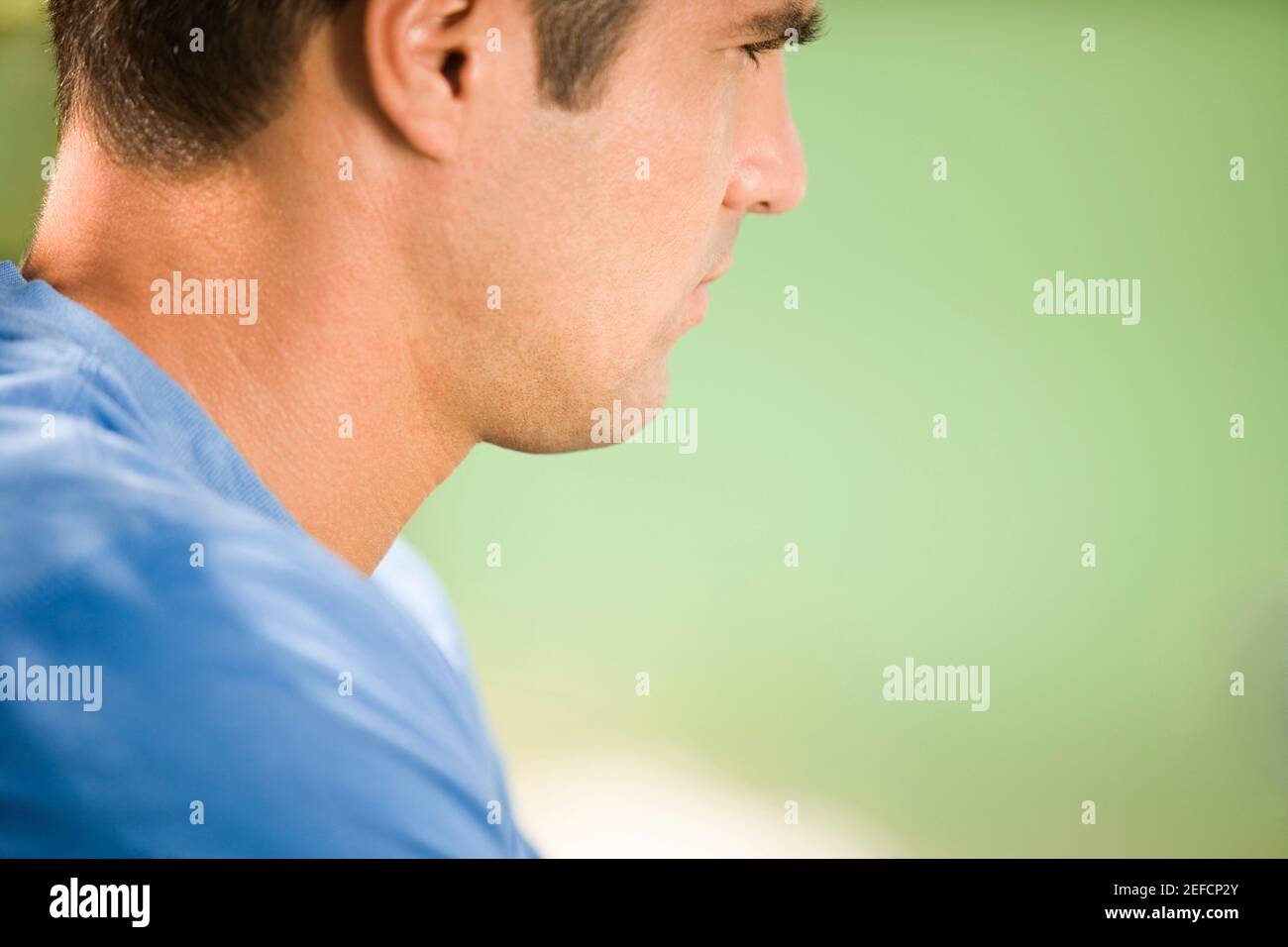 Side profile of a mid adult man Stock Photo - Alamy