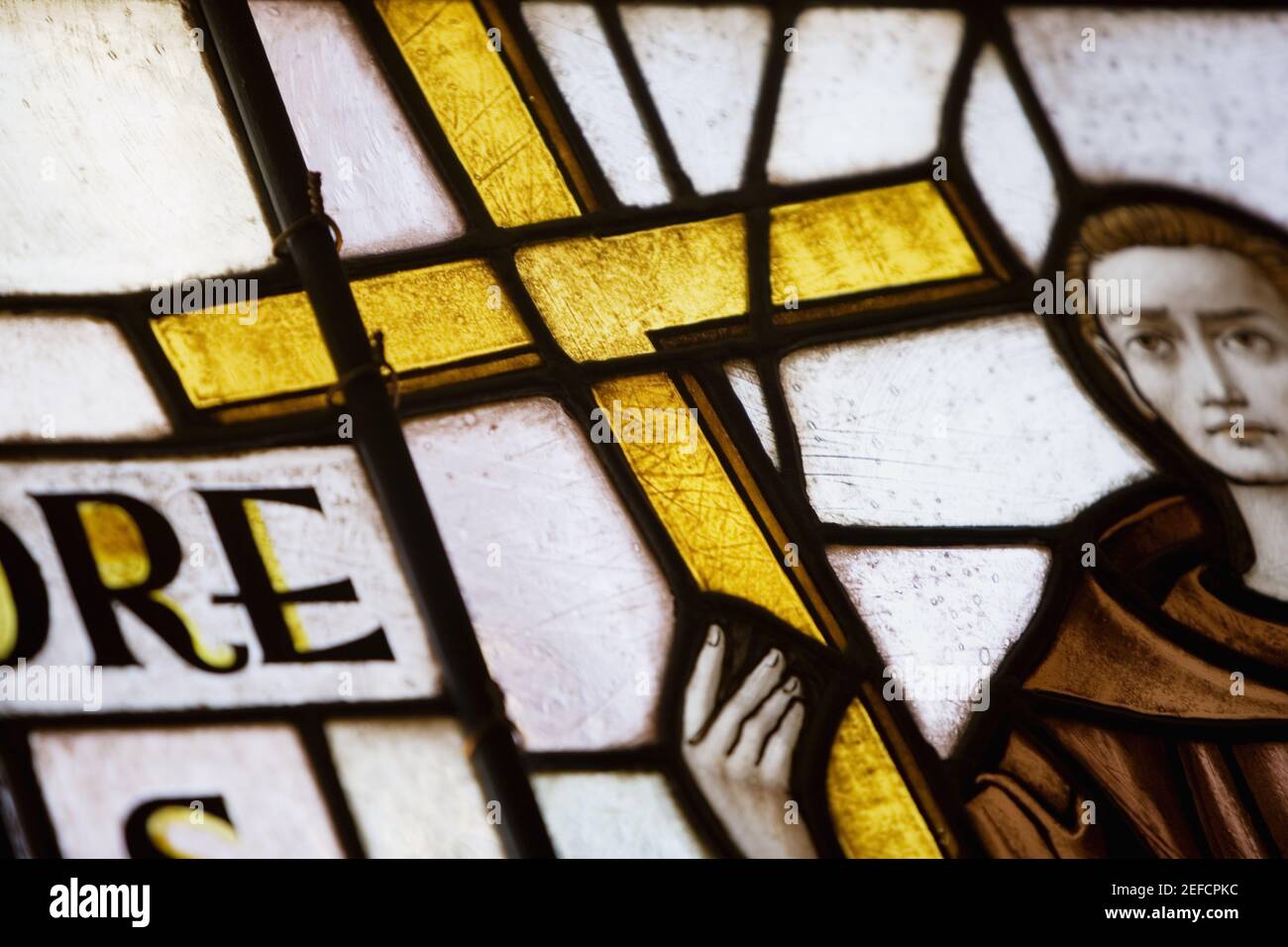 Close-up of a stained glass window Stock Photo - Alamy