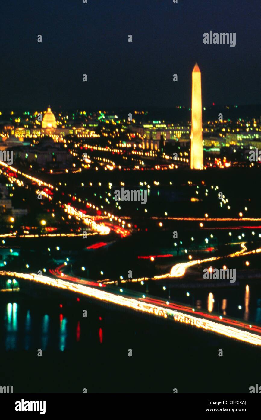 Washington dc aerial night hi-res stock photography and images - Alamy