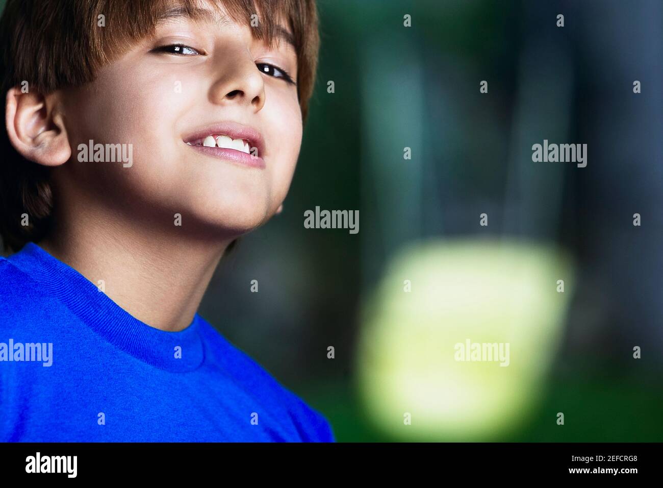 Portrait of a boy smiling Stock Photo - Alamy