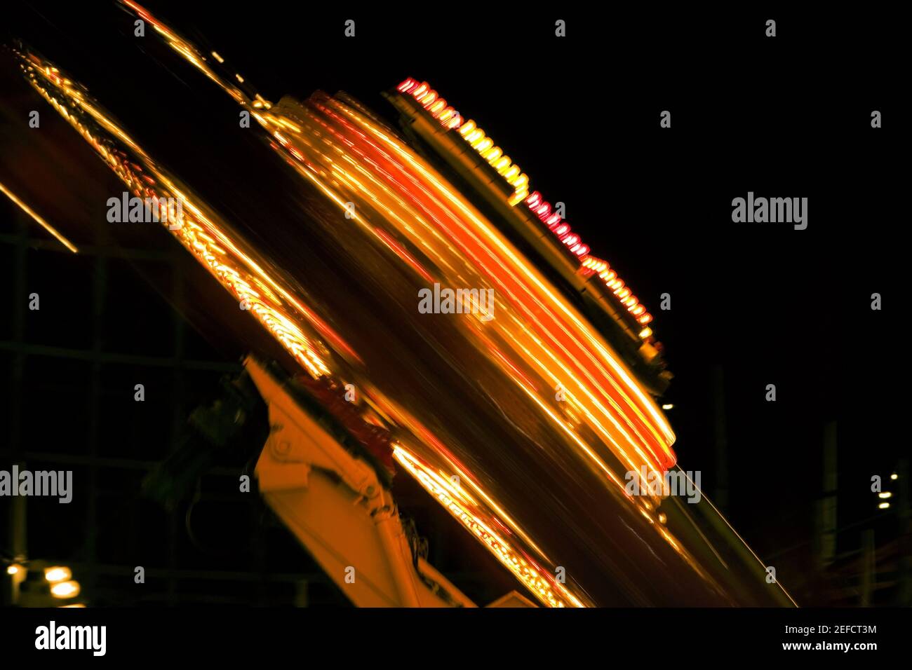 Ride in an amusement park at night, San Diego, California, USA Stock ...