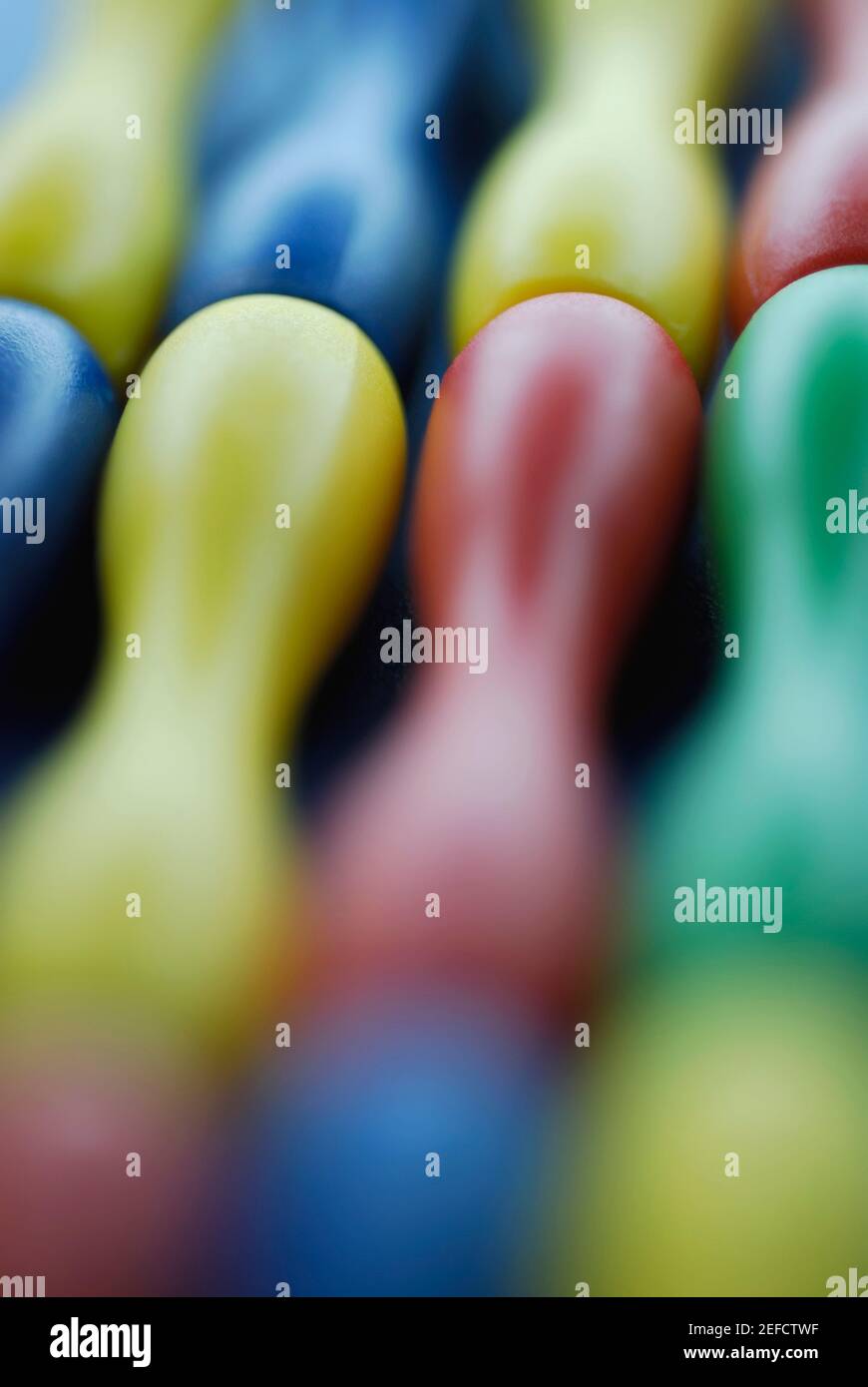 Close up of bowling pins Stock Photo - Alamy