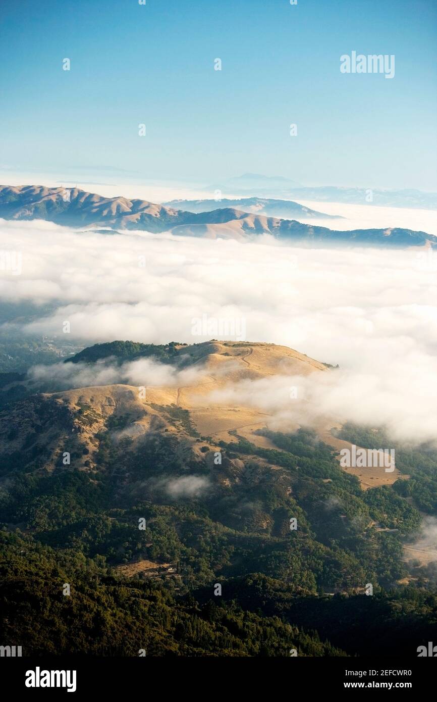 Panoramic view of a mountain, Mt. Tamalpais State Park, California, USA ...