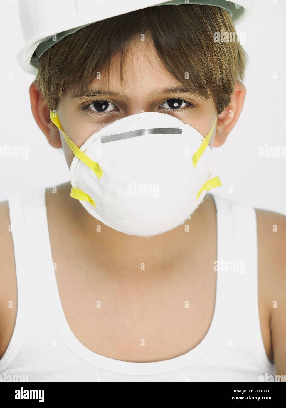 Portrait of a boy wearing a safety mask Stock Photo - Alamy