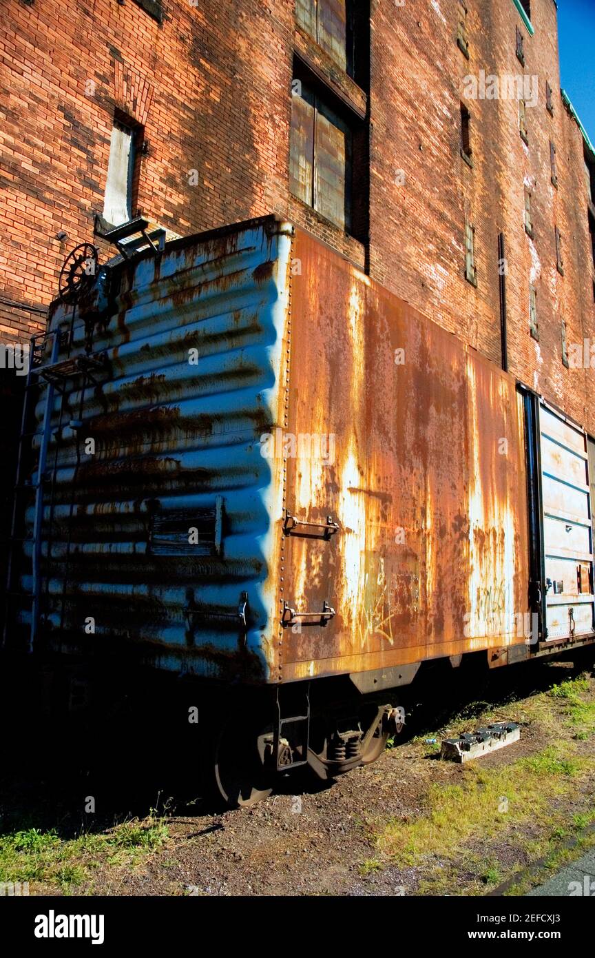 Close-up of a ruined train car, Boston, Massachusetts, USA Stock Photo ...