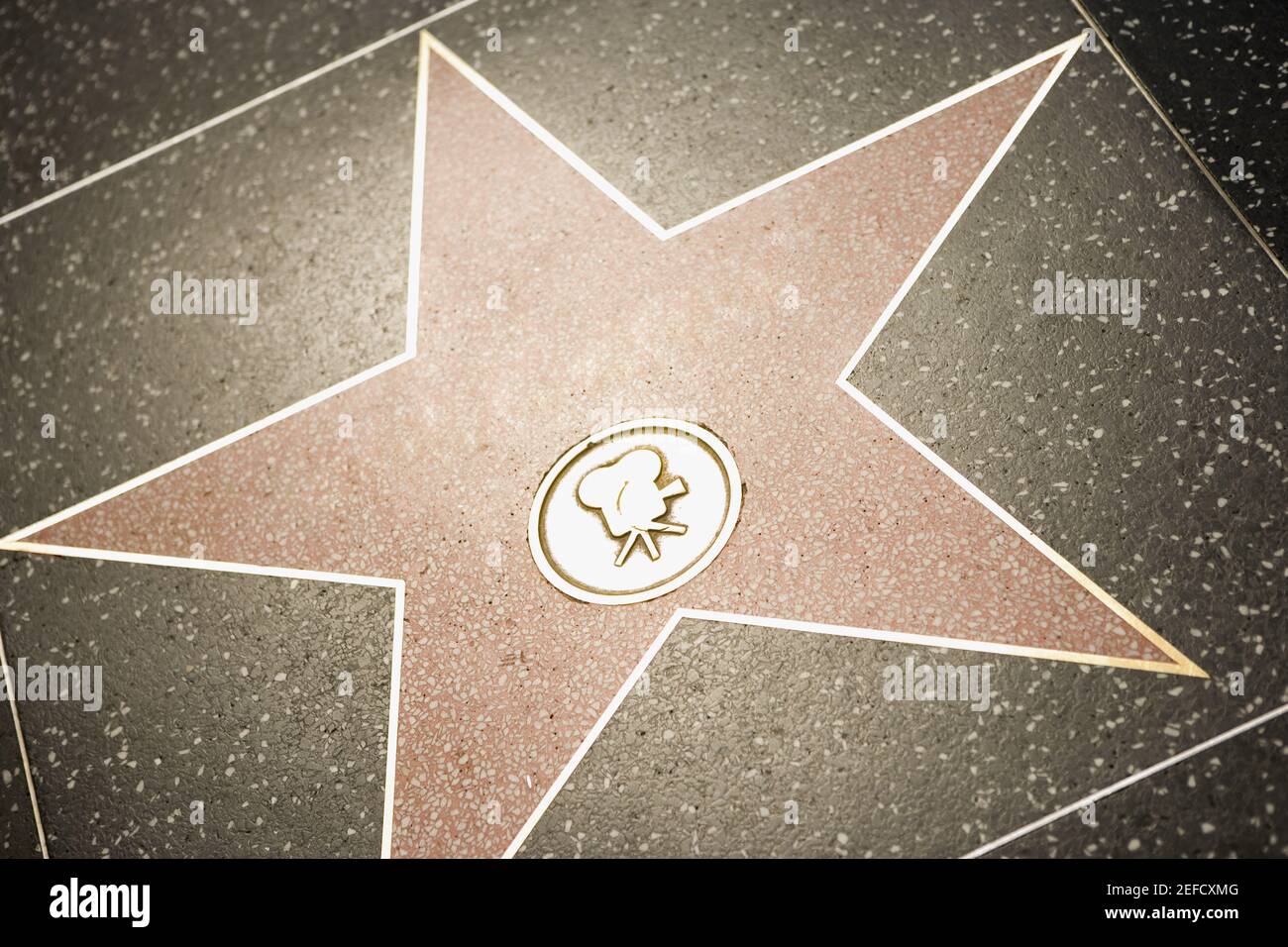 Close-up of a star on the Hollywood walk of fame, Los Angeles ...