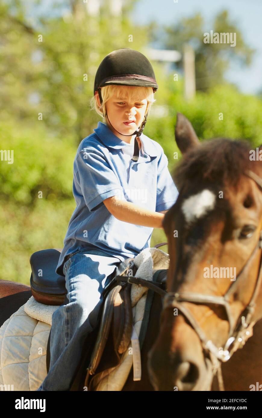 Riding horse casual boy hi-res stock photography and images - Alamy