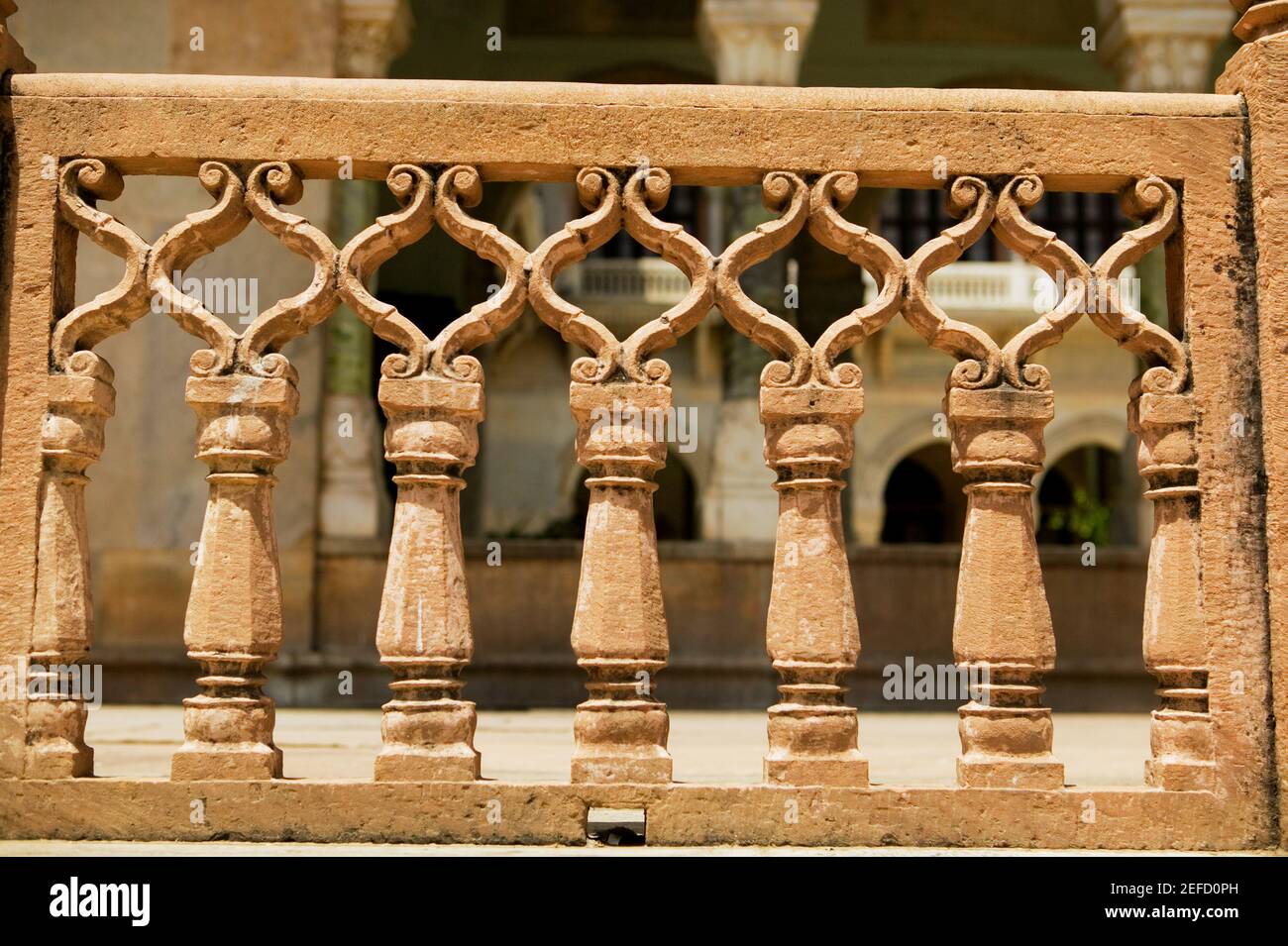 Close-up of a balustrade of a museum, Government Central Museum, Jaipur ...
