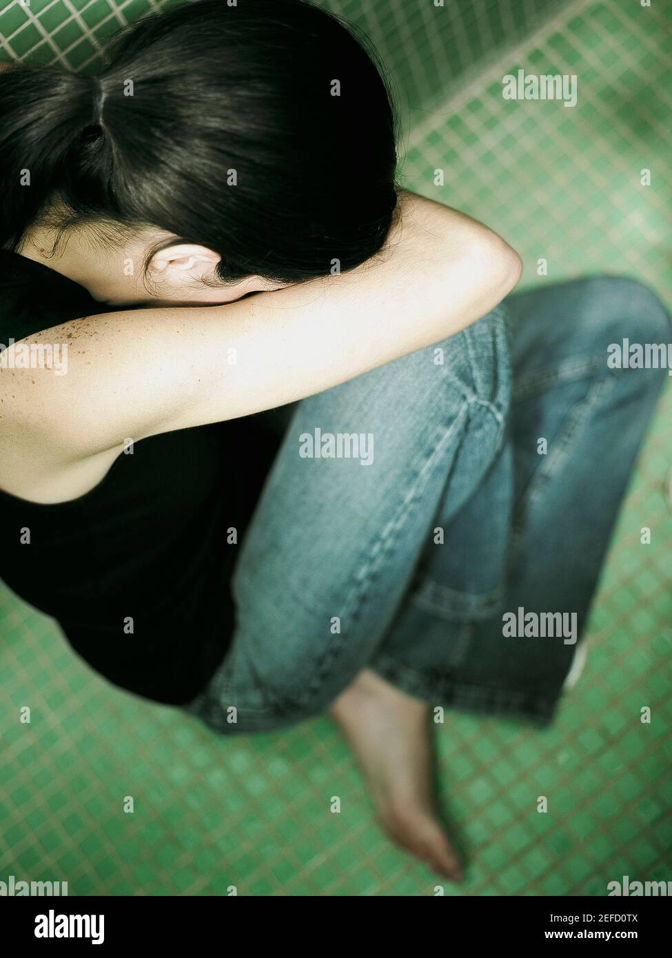 Top down view face young hi-res stock photography and images - Alamy