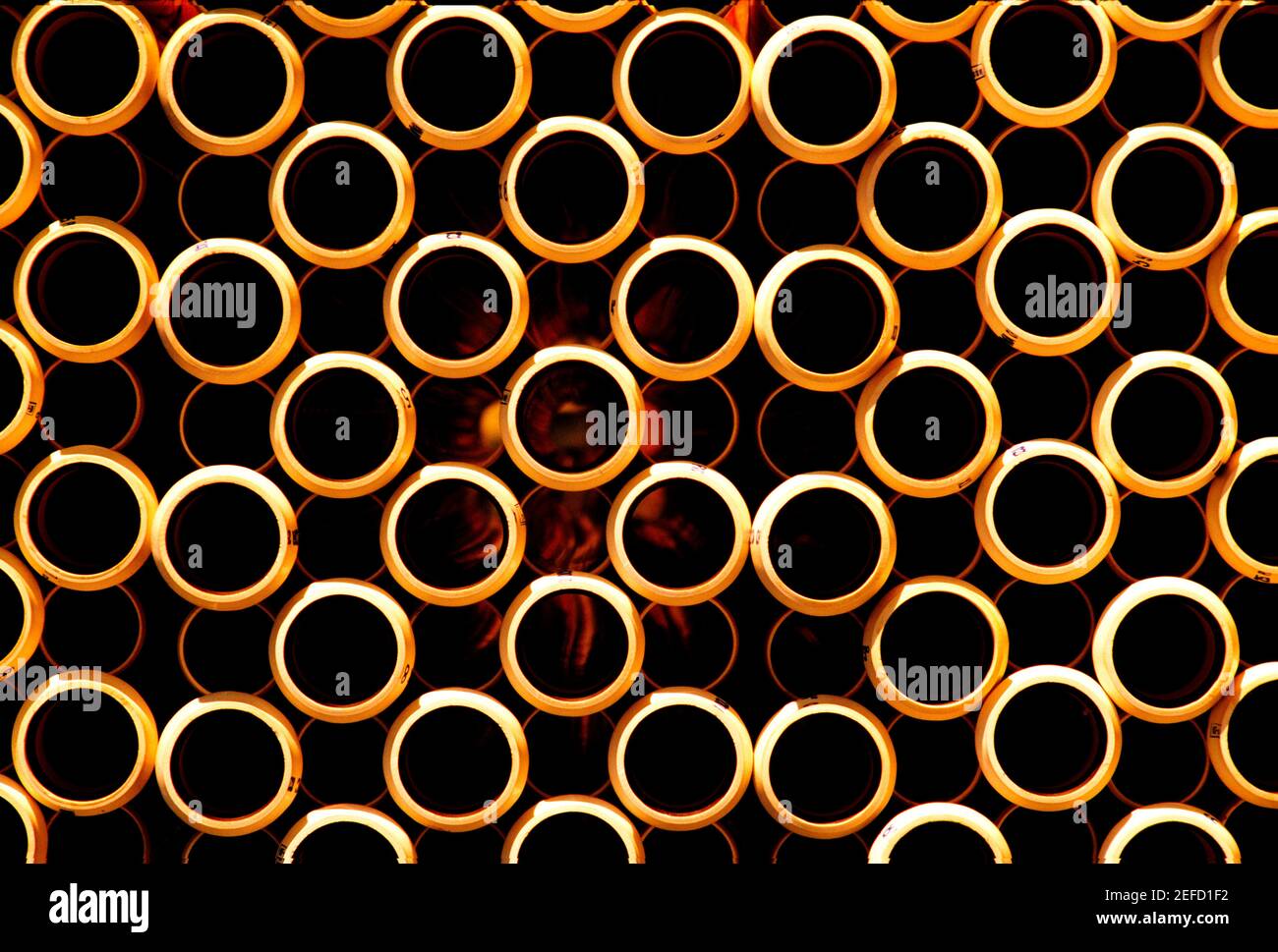 Patterns of pipes in northern Virginia supply yard Stock Photo - Alamy