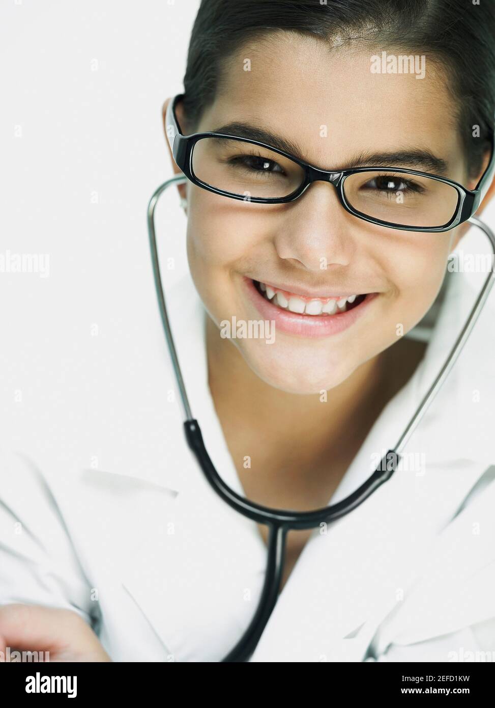 Girl wearing stethoscope hi-res stock photography and images - Alamy