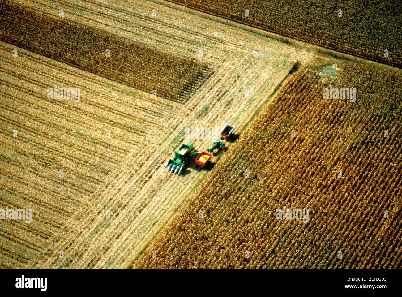 Aerial view modern combine harvester hi-res stock photography and ...