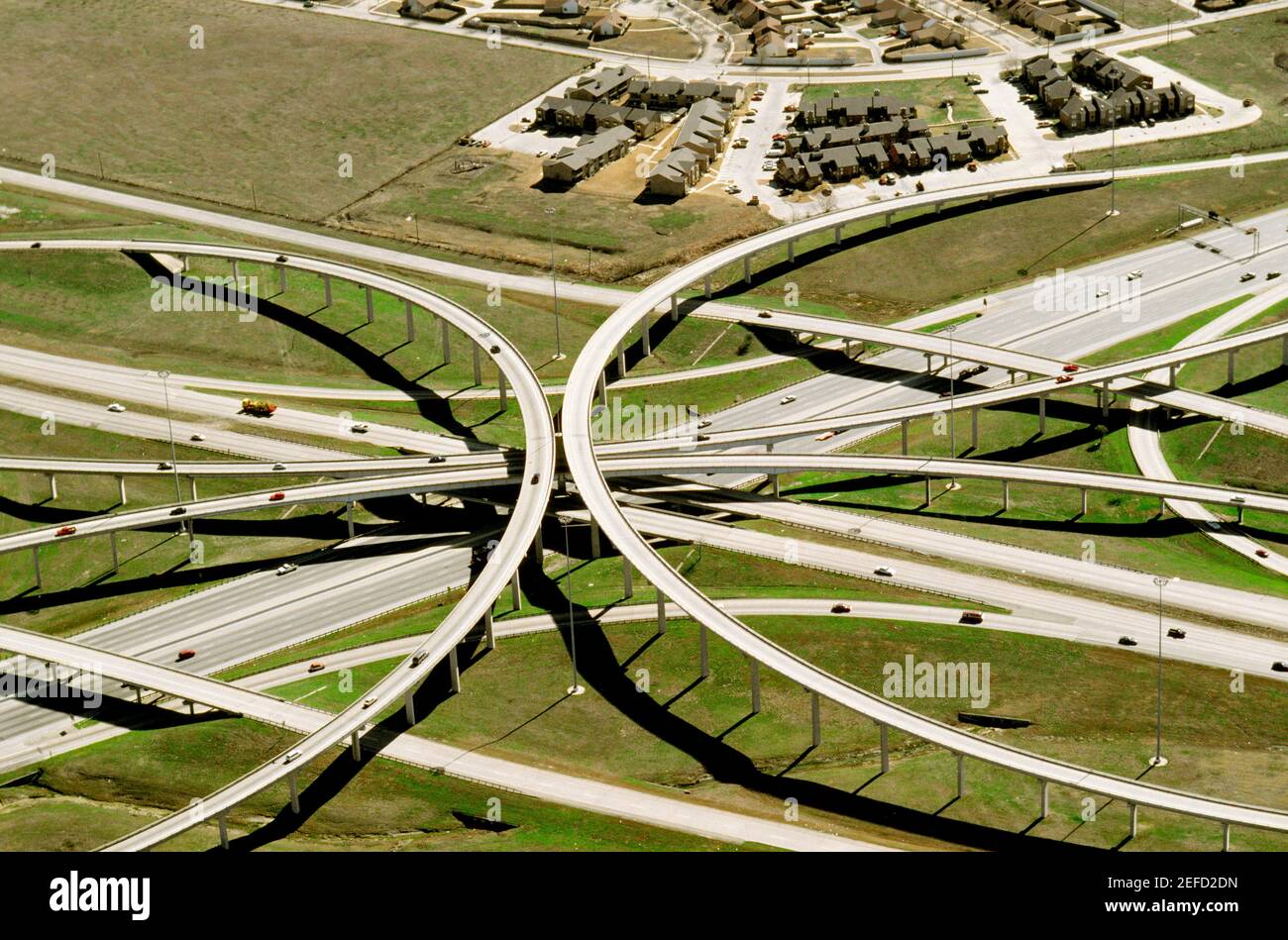 Aerial view clover interchange highway hi-res stock photography and ...
