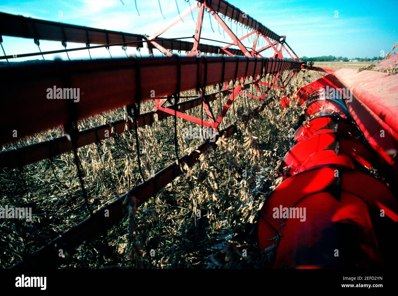Combine harvester on soybean field hi-res stock photography and images ...