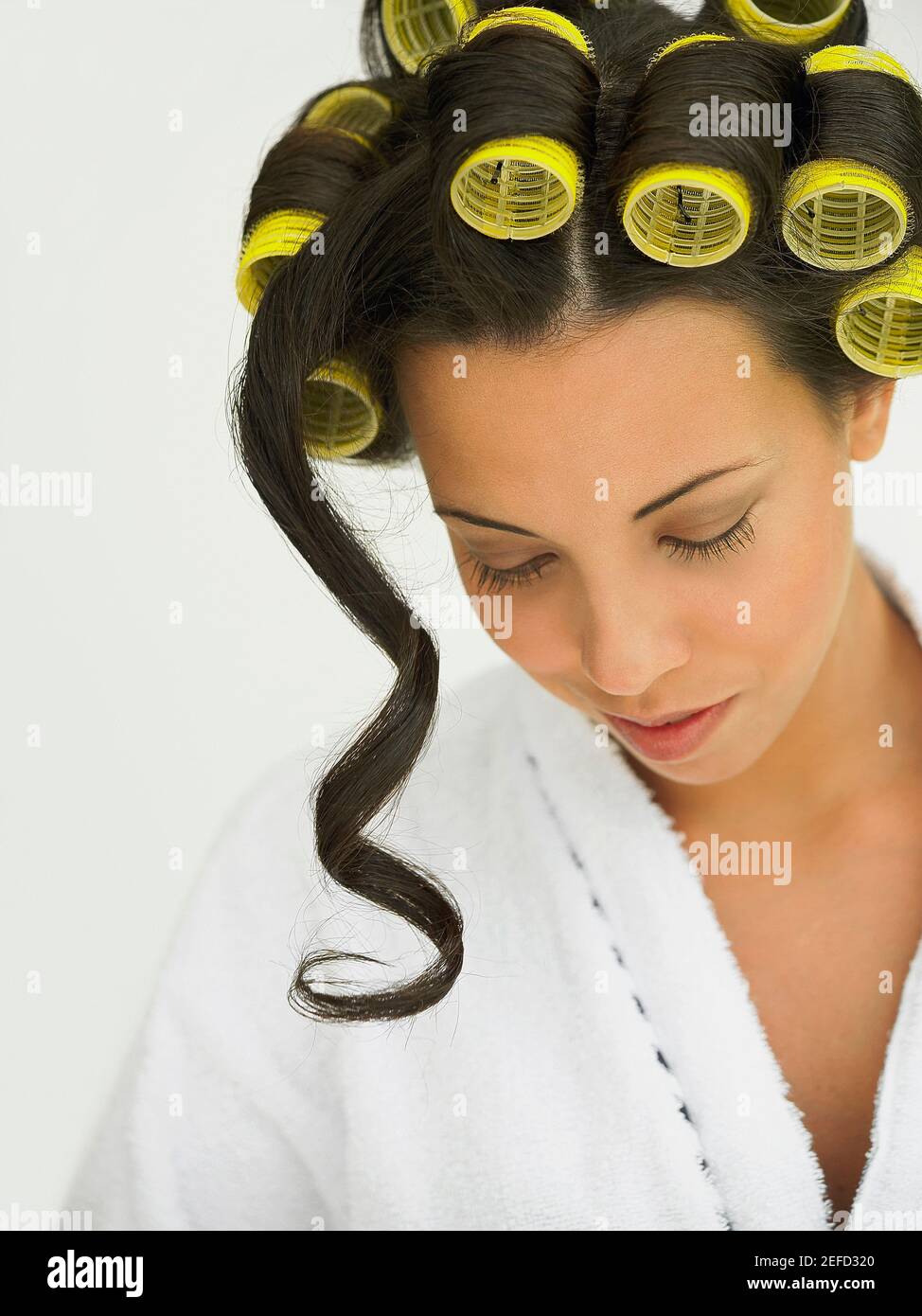 Hair curlers vertical hi-res stock photography and images - Alamy
