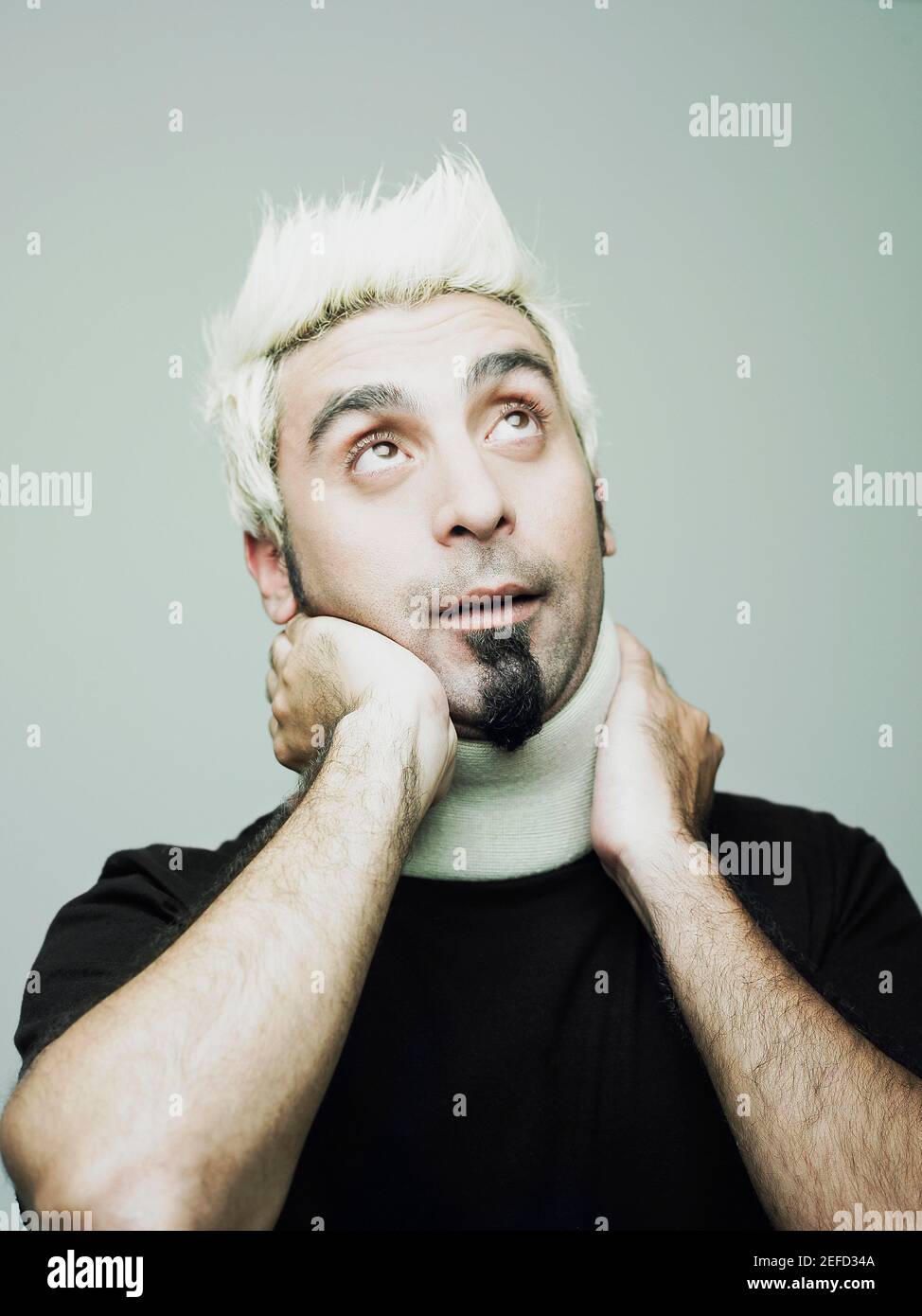 Young man cervical collar hi-res stock photography and images - Alamy