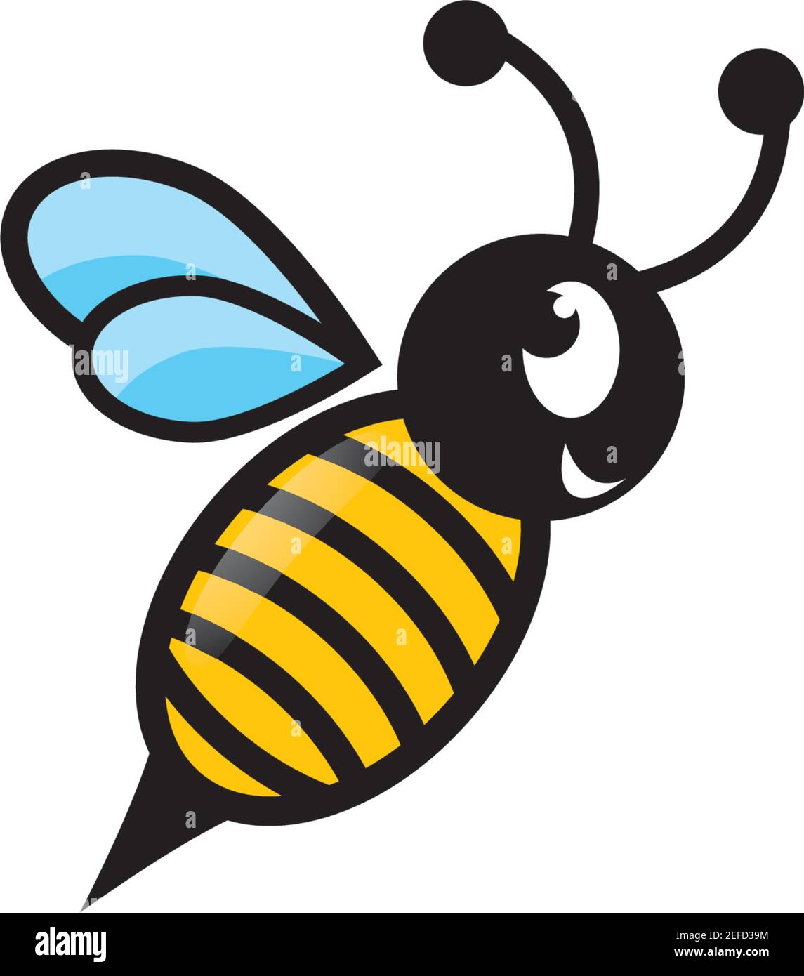Bee logo vector icon illustration Stock Vector Image & Art - Alamy