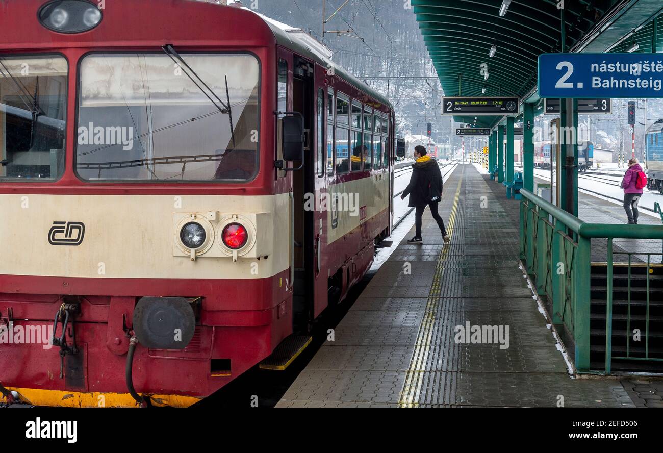 Decin, Czech Republic. 17th Feb, 2021. Czech national railway carrier ...