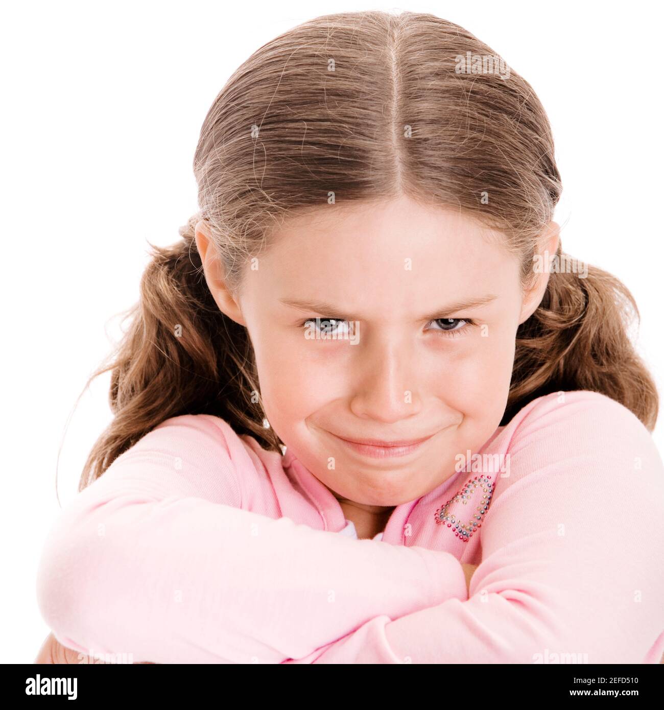 Child arms folded hi-res stock photography and images - Alamy