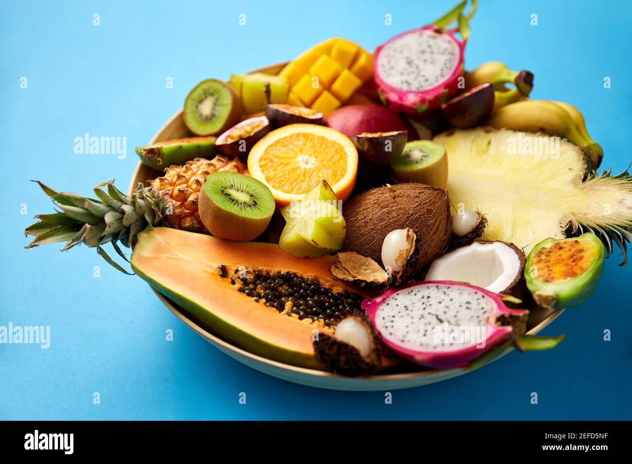 Plate assortment tropical fruits hi-res stock photography and images ...