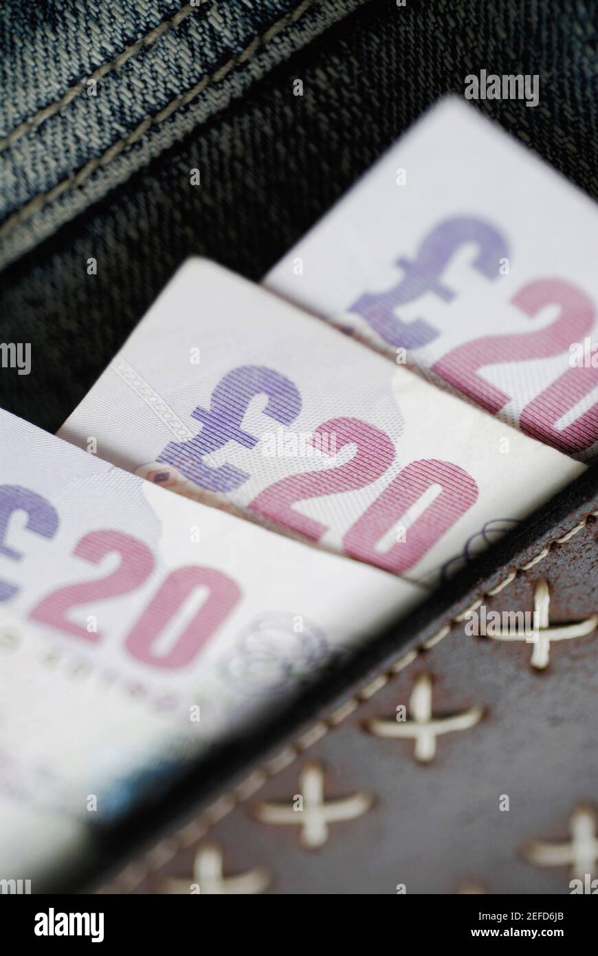 Close up of twenty pound notes Stock Photo - Alamy